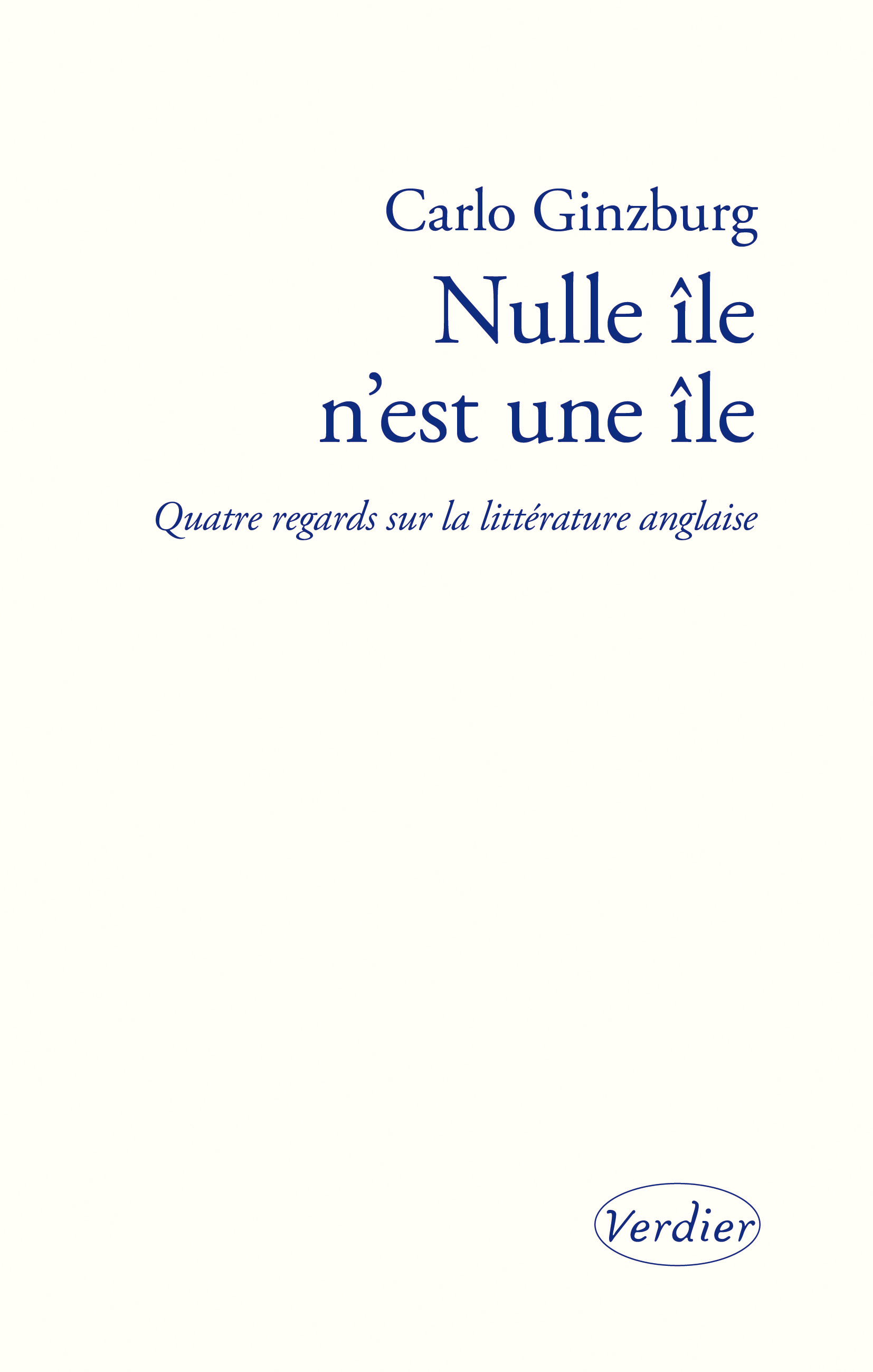 Editions Verdier | Critique littéraire | Nulle île n’est une île